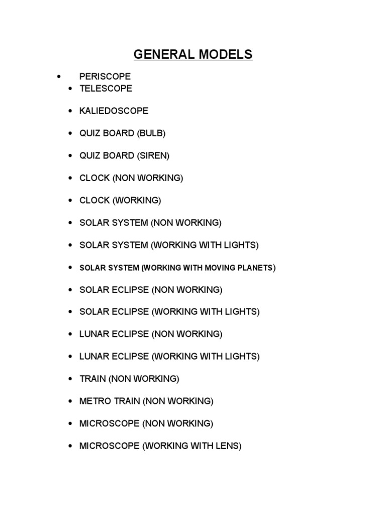 General Models | PDF