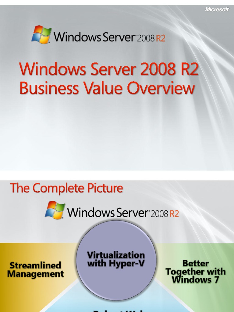 Windows Server 2008 - Presentation Slides | PDF | Virtualization ...