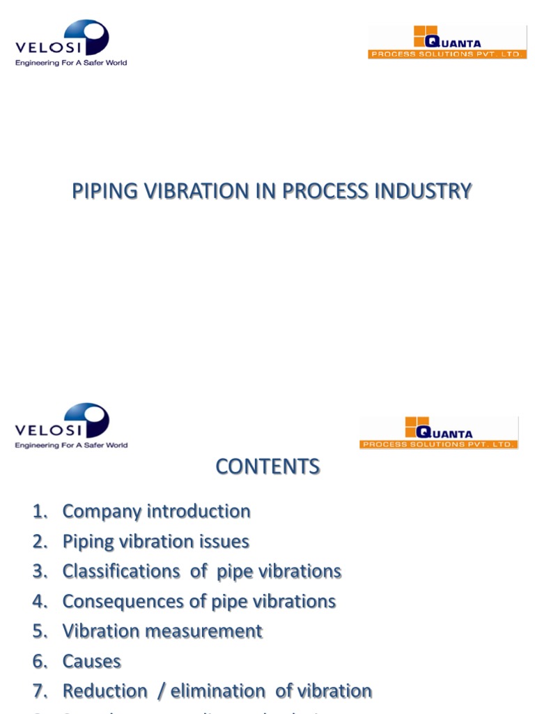 Piping Vibration | PDF | Pump | Frequency