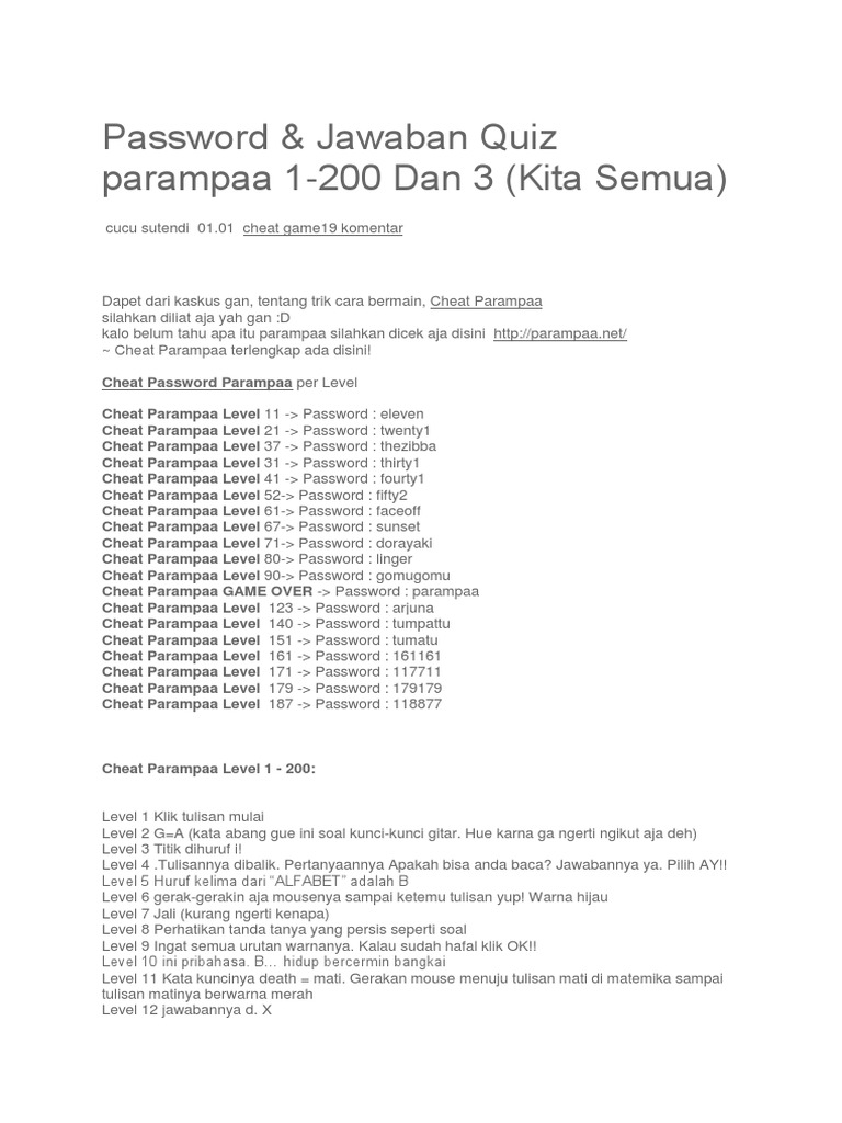 Password Parampa | PDF