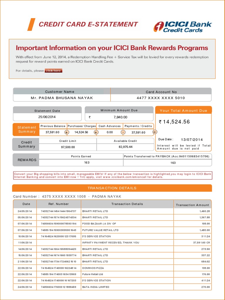 Creditcard Statement | PDF | Debits And Credits | Payments
