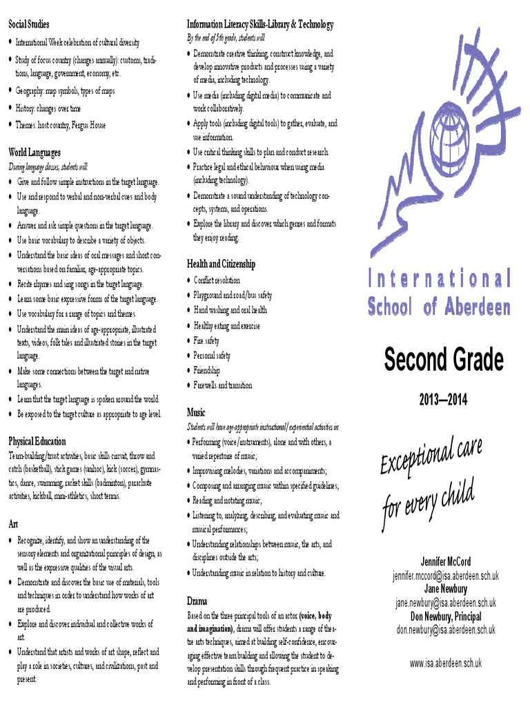 Grade 2 Curriculum Brochure | PDF | Reading (Process) | Vocabulary