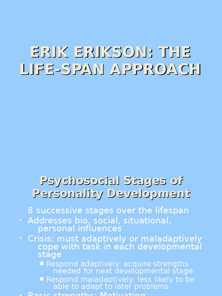 Erikson's Psychosocial Development Stages | PDF | Identity (Social ...