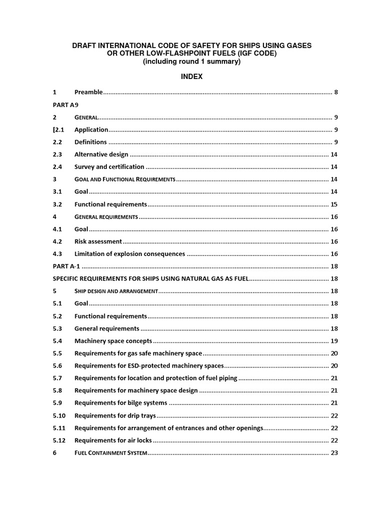 Draft IGF-Code 26.04. 2013 Rev.12.07.2013 | PDF | Internal Combustion ...