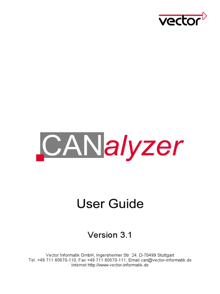 CANalyzer User Guide V3 - 1 | PDF | Databases | Electrical Connector