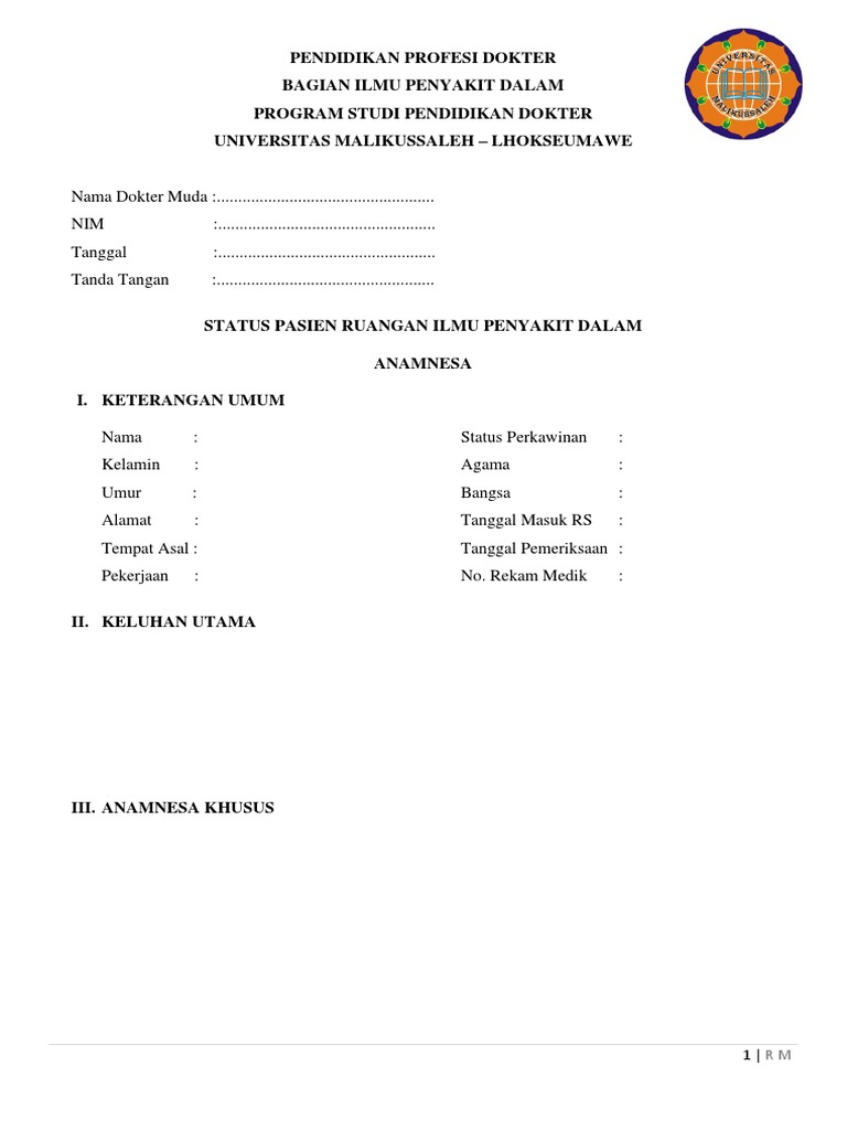 Status Pasien | PDF