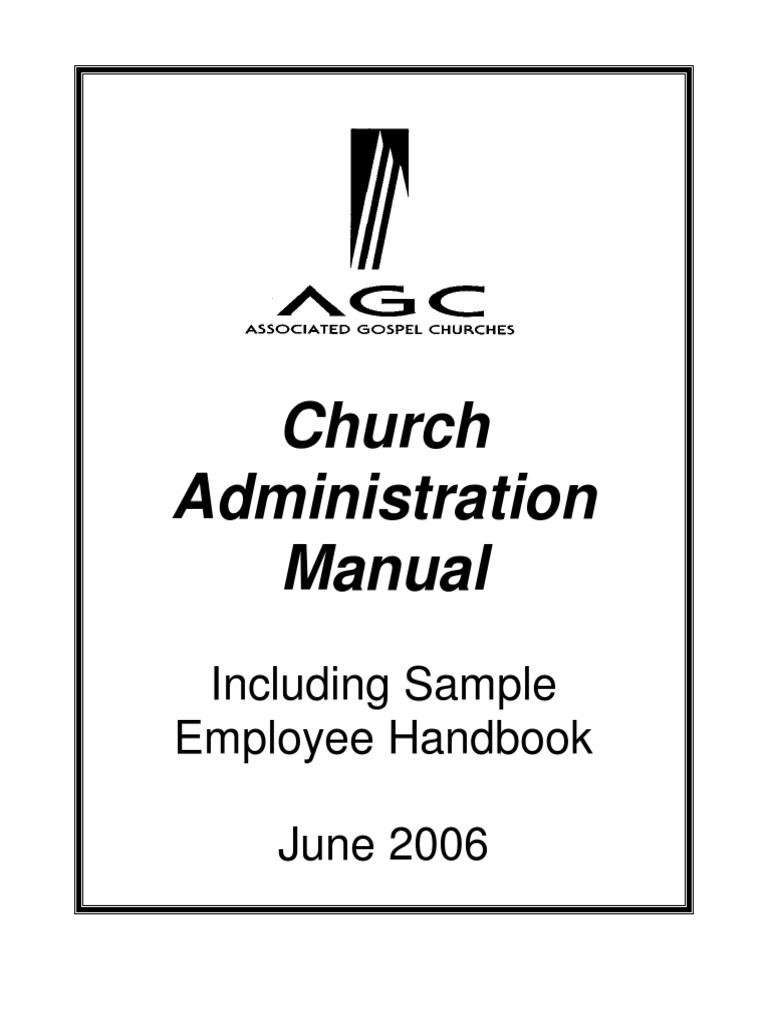 Church Administration Manual | Employee Benefits | Charitable Organization