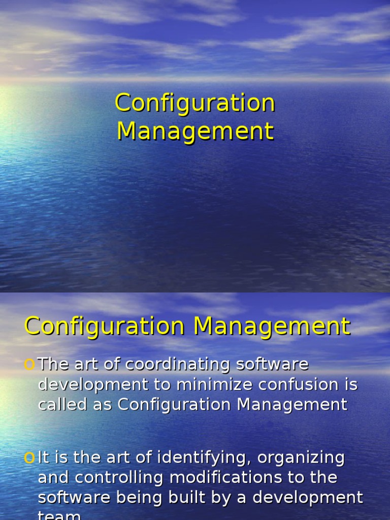 Configuration Management | PDF | Version Control | Systems Theory
