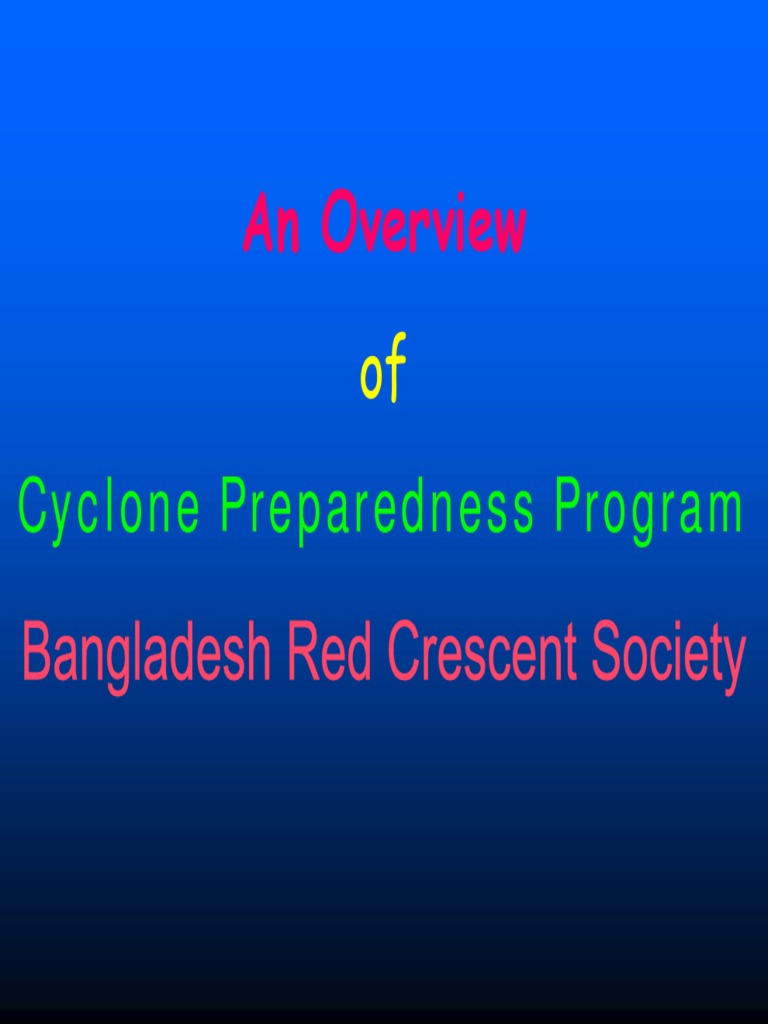 Cyclone Preparedness Program Overview | PDF | International Federation ...
