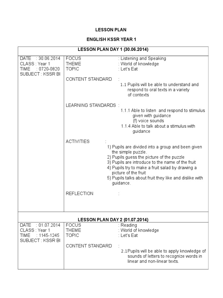 Lesson Plan Day 1-5 | PDF | Lesson Plan | Semiotics