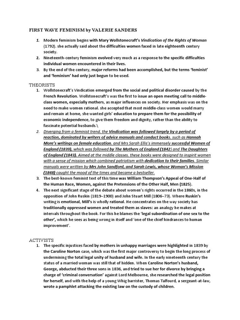 First Wave Feminism | PDF | Feminism | Gender Studies