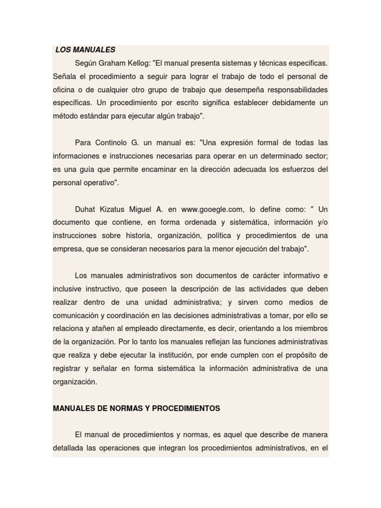 Los Manuales | Institución | Información