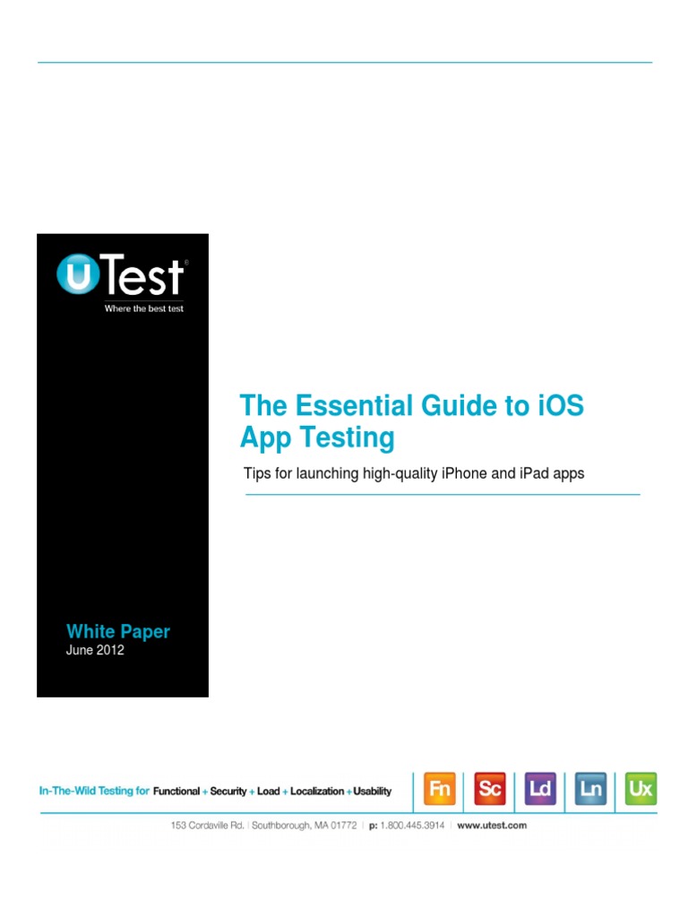Whitepaper - The Essential Guide To IOS App Testing | Download Free PDF ... Whitepaper - The Essential Guide To IOS App Testing | Download Free PDF ...