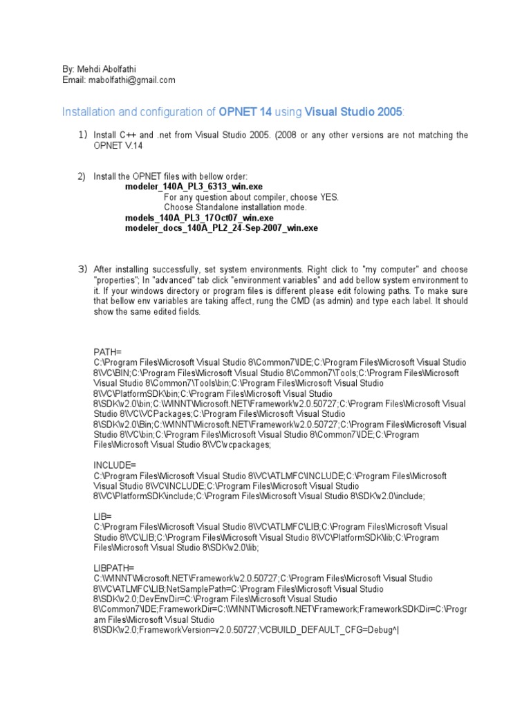 OPNET 14 Installation Guide | PDF | Ibm Pc Compatibles | Information ...