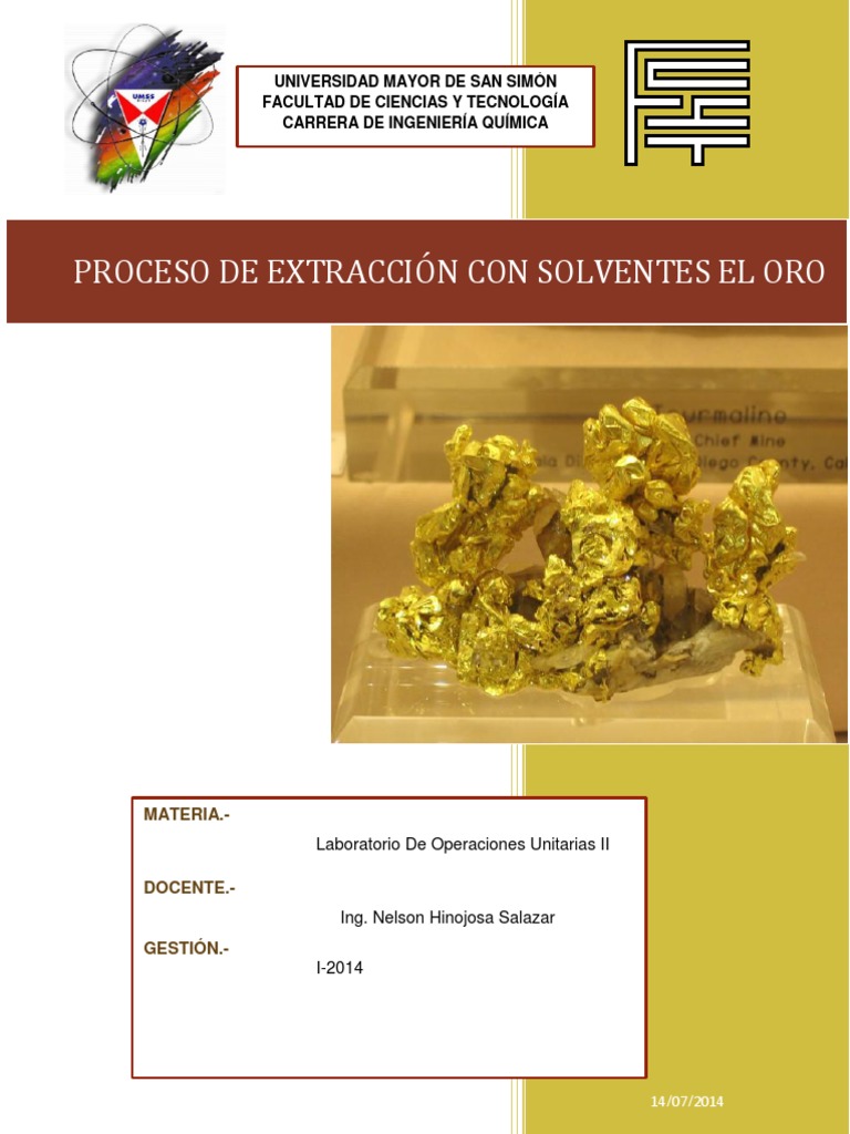 Proceso De Extracción De Oro