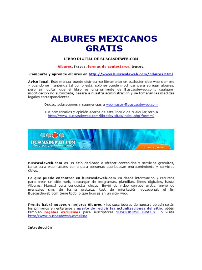 Albures Mexicanos Gratis, Recopilación de Los Mejores Albures Del Mundo ...