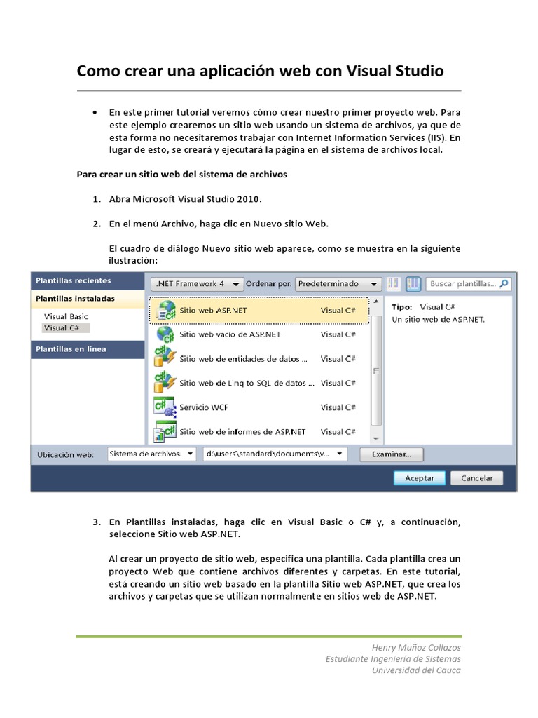 Crear Un Proyecto de Sitio Web y Una Pc3a1gina | PDF | HTML | Servidor web