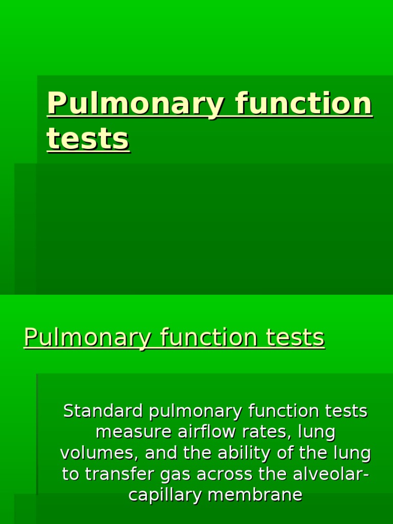Respiration 3... Pulmonary Function Tests | PDF | Exhalation | Lung