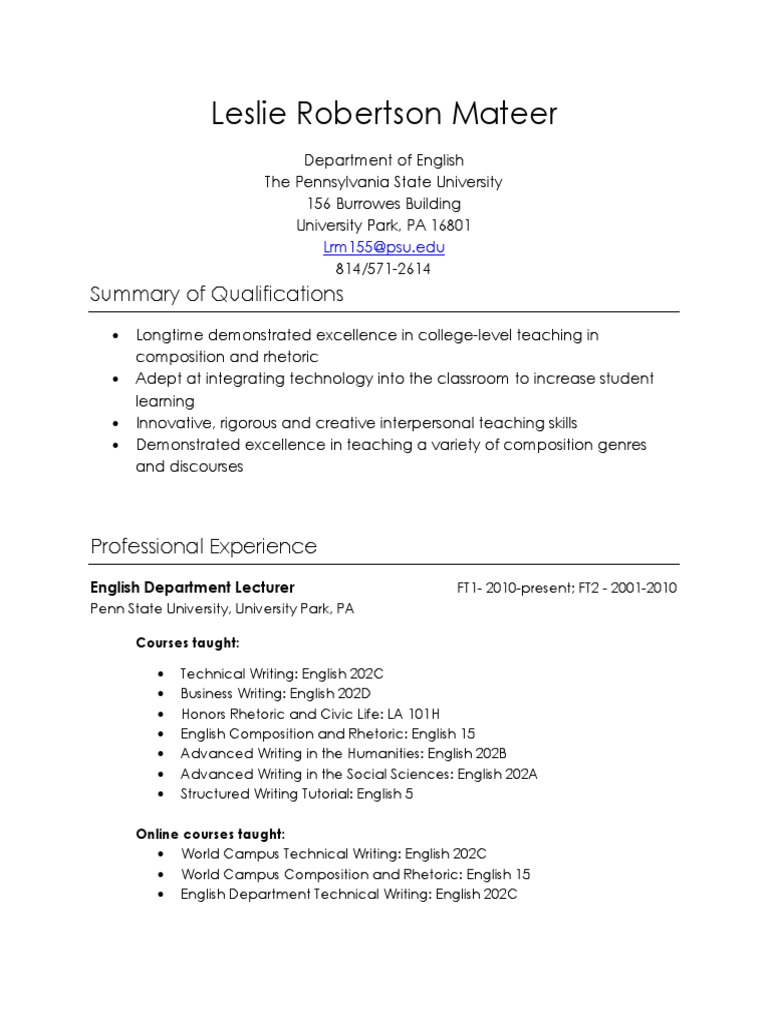 Lrm Eft Resume | Pennsylvania State University | Rhetoric | Free 30-day ...