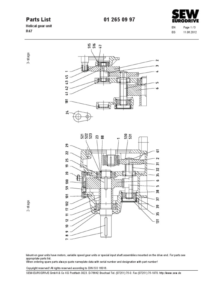 Reductor Modelo r47 - Mesa Superior de Seleccion | PDF | Gear | Machines