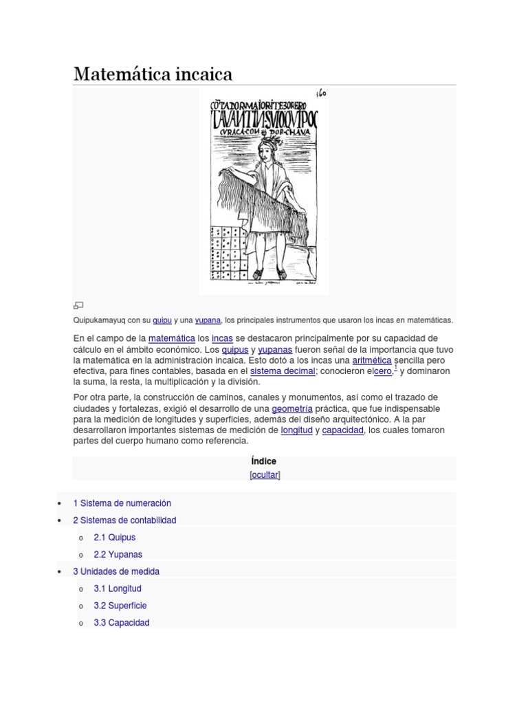 Matemática Incaica | Descargar gratis PDF | Imperio Inca | Enseñanza de ...