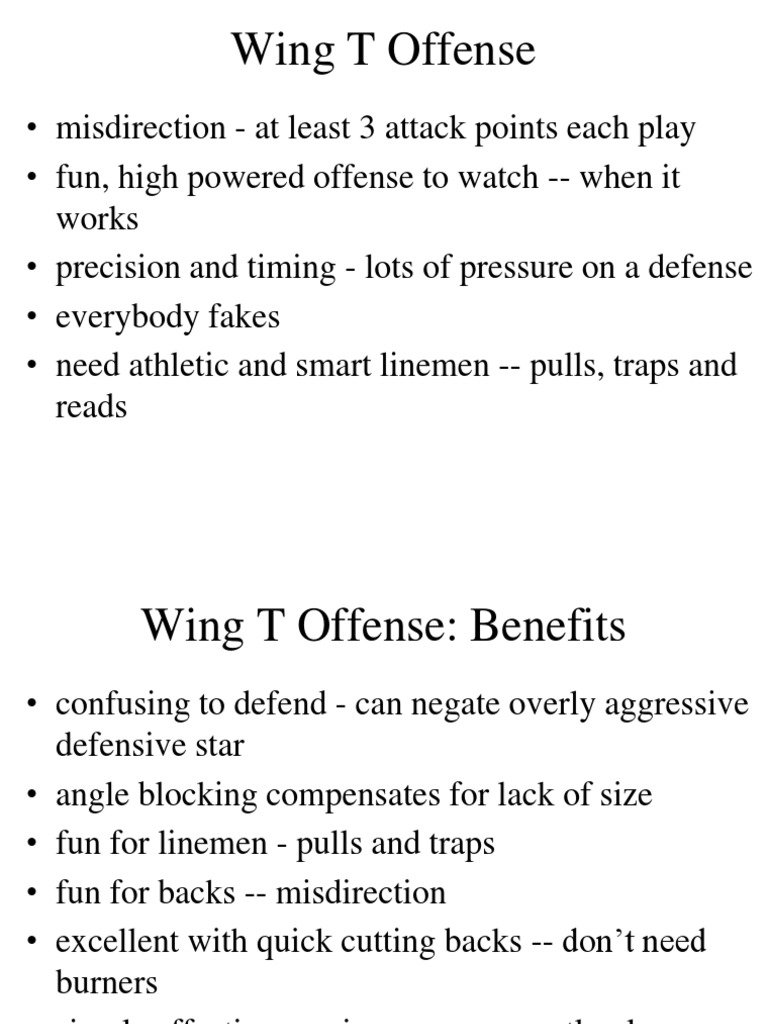 Wing T Playbook With 63 Defenses | PDF | National Football League ...