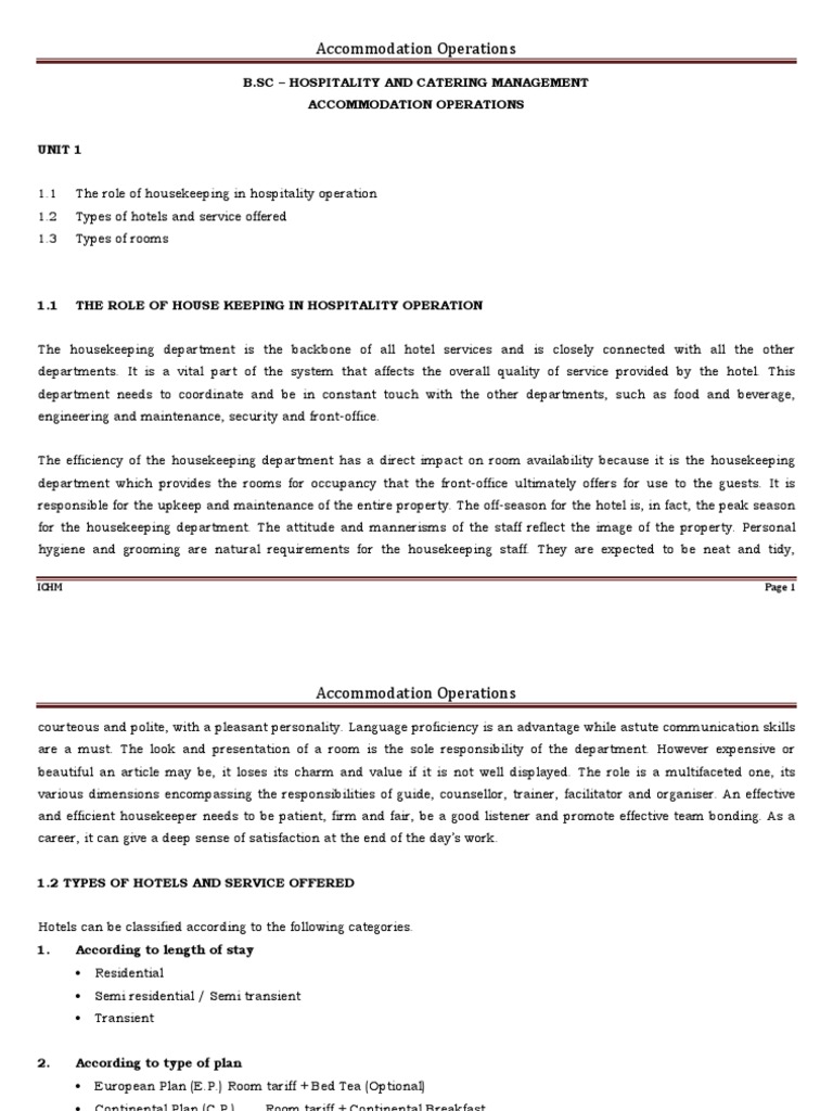 Understanding Accommodation Operations: A Comprehensive Overview of ...