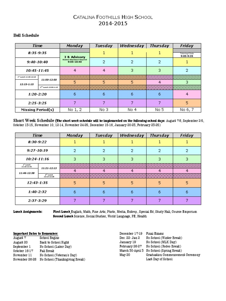 Bell Schedule | PDF