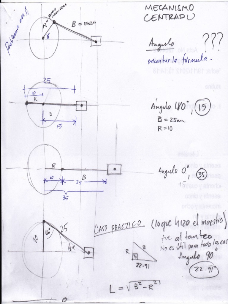 Biela Manivela Corredera (Mecanismo Centrado) | PDF