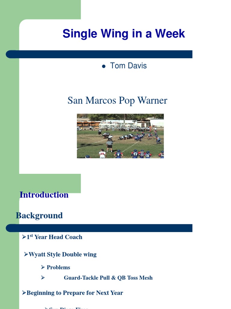 Single Wing in A Week | PDF
