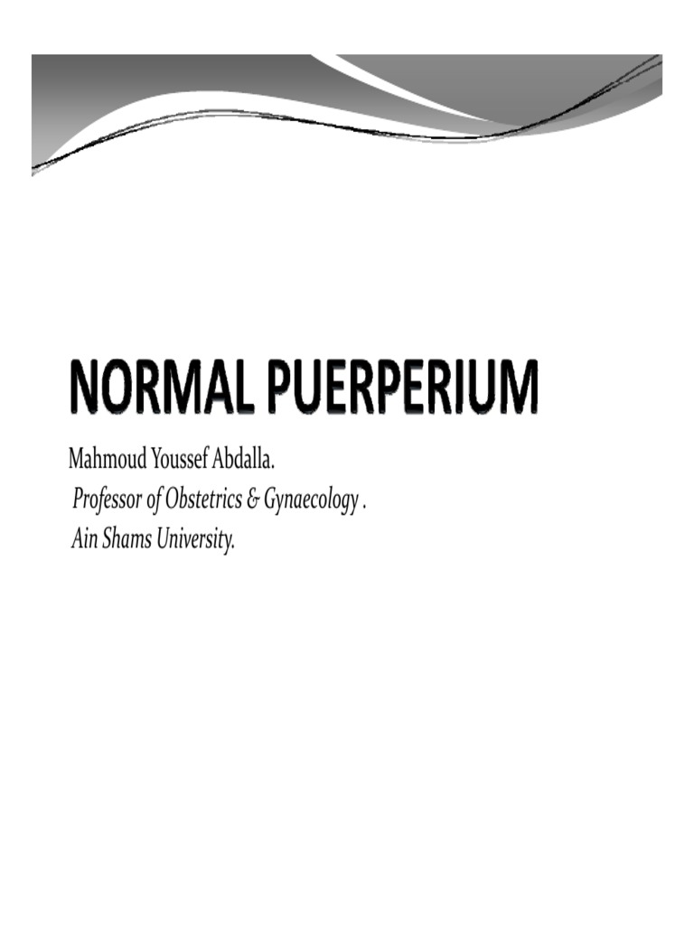 Normal Puerperium PDF | PDF | Lactation | Vagina