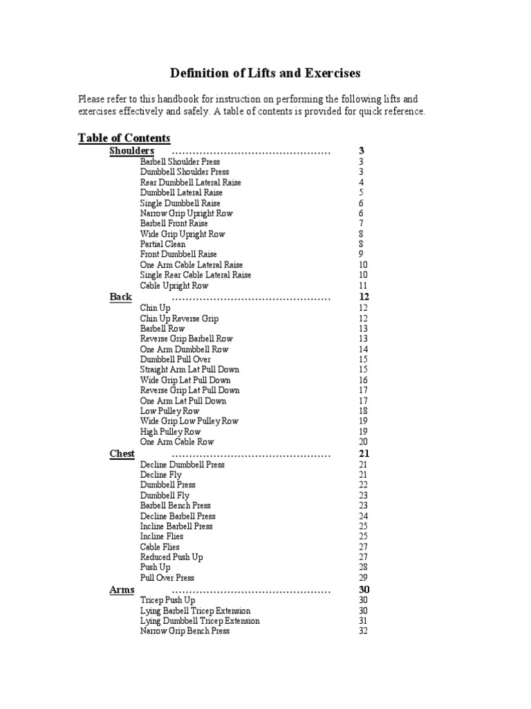Definition of Lifts | PDF | Anatomical Terms Of Motion | Elbow