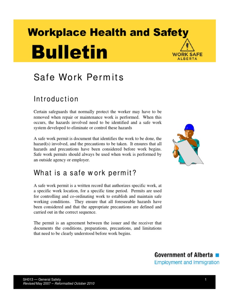 Work Permit Safety | Occupational Safety And Health | Combustion