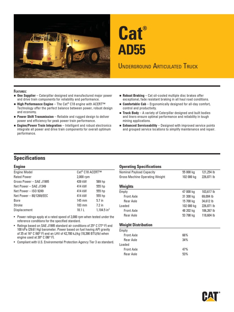 AD55 Cat | Download Free PDF | Axle | Truck