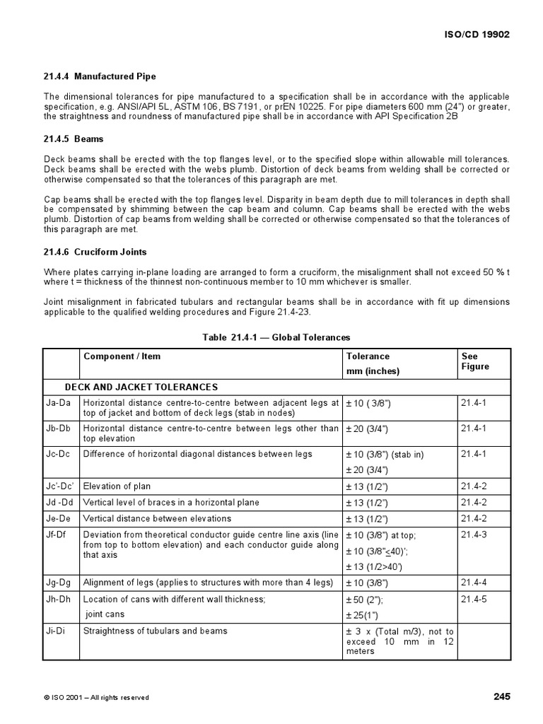 Global Tolerances | PDF | Engineering Tolerance | Pipe (Fluid Conveyance)
