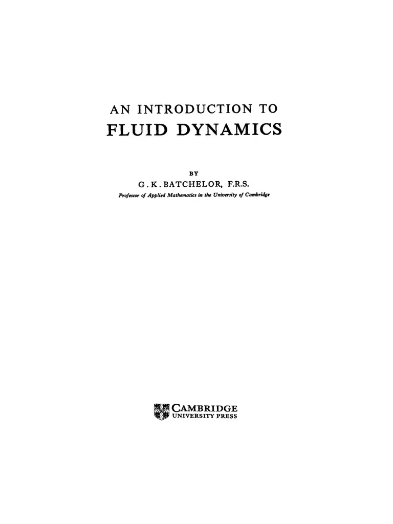 Batchelor Introduction To Fluid Dynamics | PDF