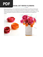 3d Paper Flower Template PDF | PDF