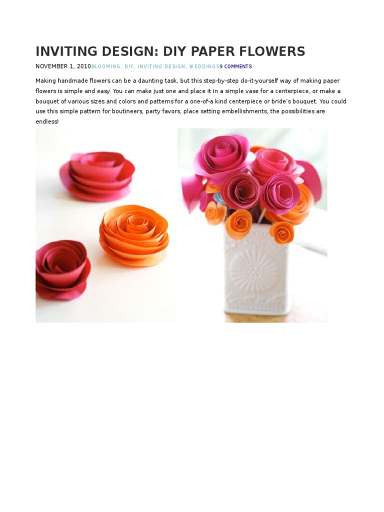 Paper Craft | PDF | Petal | Adhesive