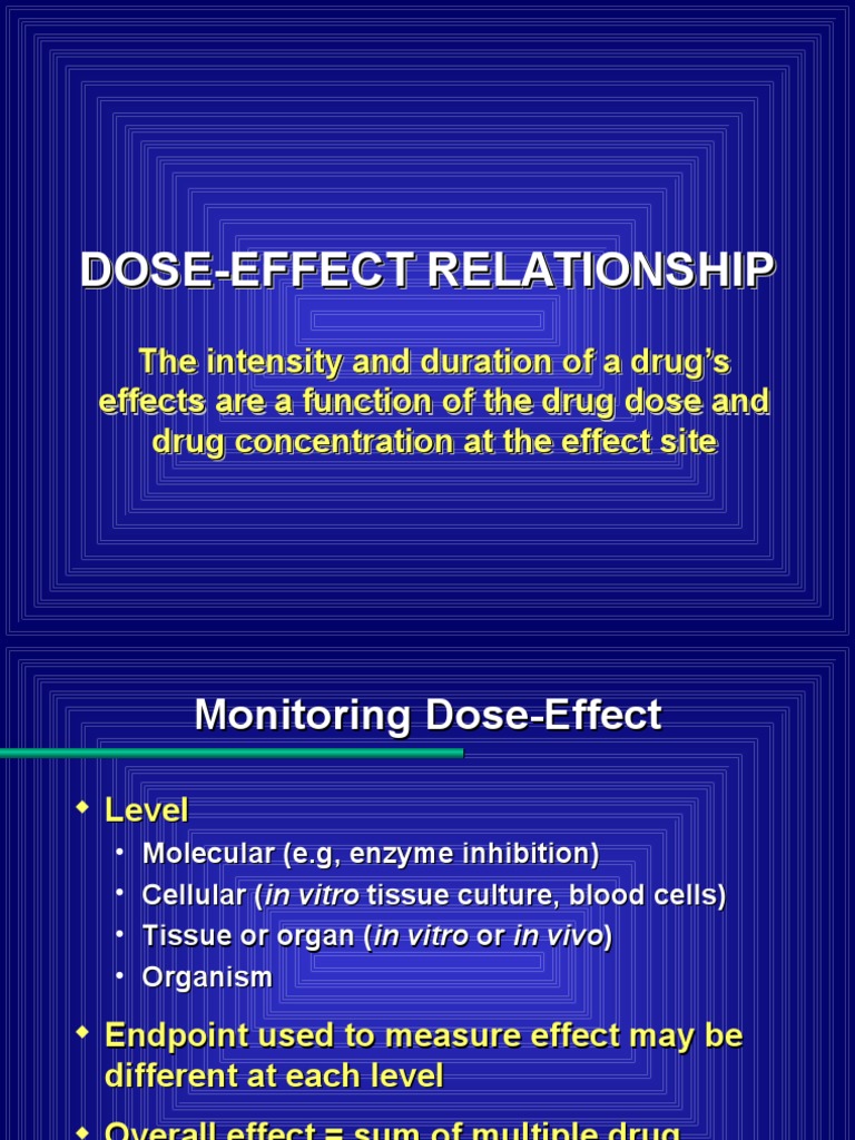 Dose-Effect Relationship Dose-Effect Relationship | PDF | Receptor ...