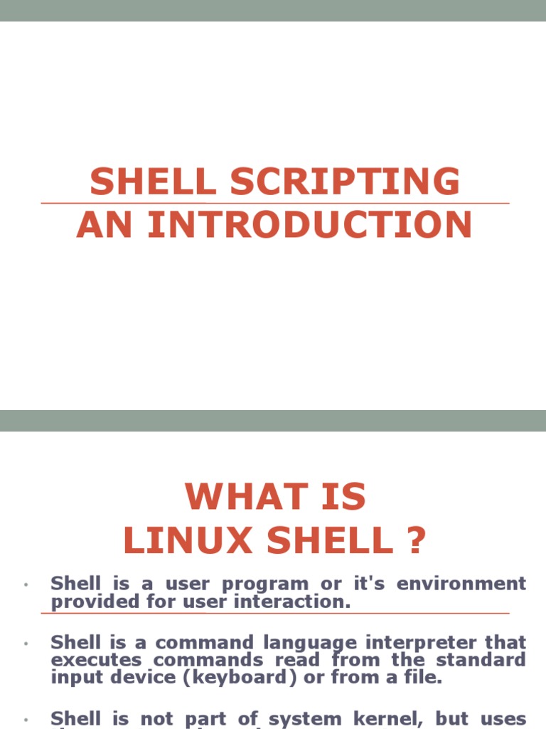 Introduction to Linux Shell Scripting | PDF | Command Line Interface ...