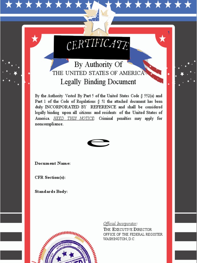 U.S. Legally Binding Notice | PDF