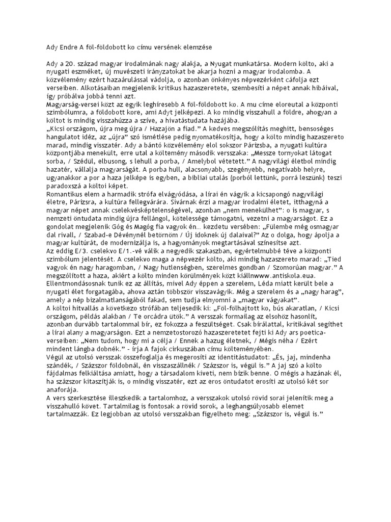 Fel Fel Dobott Kő | PDF