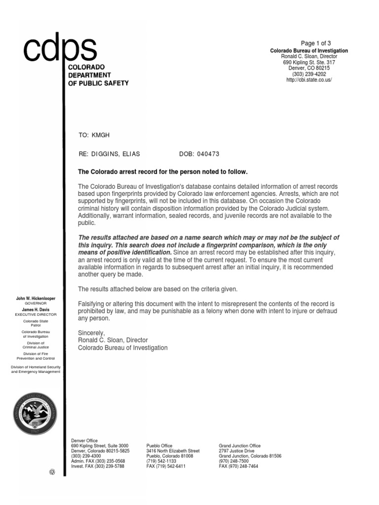 Elias Diggins Arrest Report | PDF | Federal Bureau Of Investigation ...