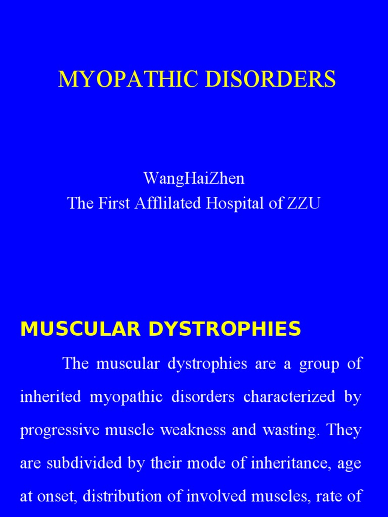 13 Myopathic Disorders | PDF | Neuromuscular Junction | Muscular Dystrophy