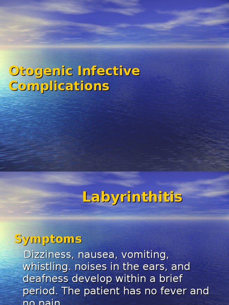 Otogenic Infective Complications | PDF | Wellness