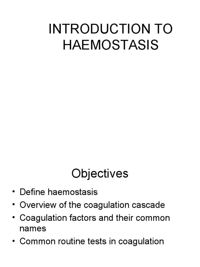 Haemostasis: A Medical Overview | PDF | Coagulation | Platelet