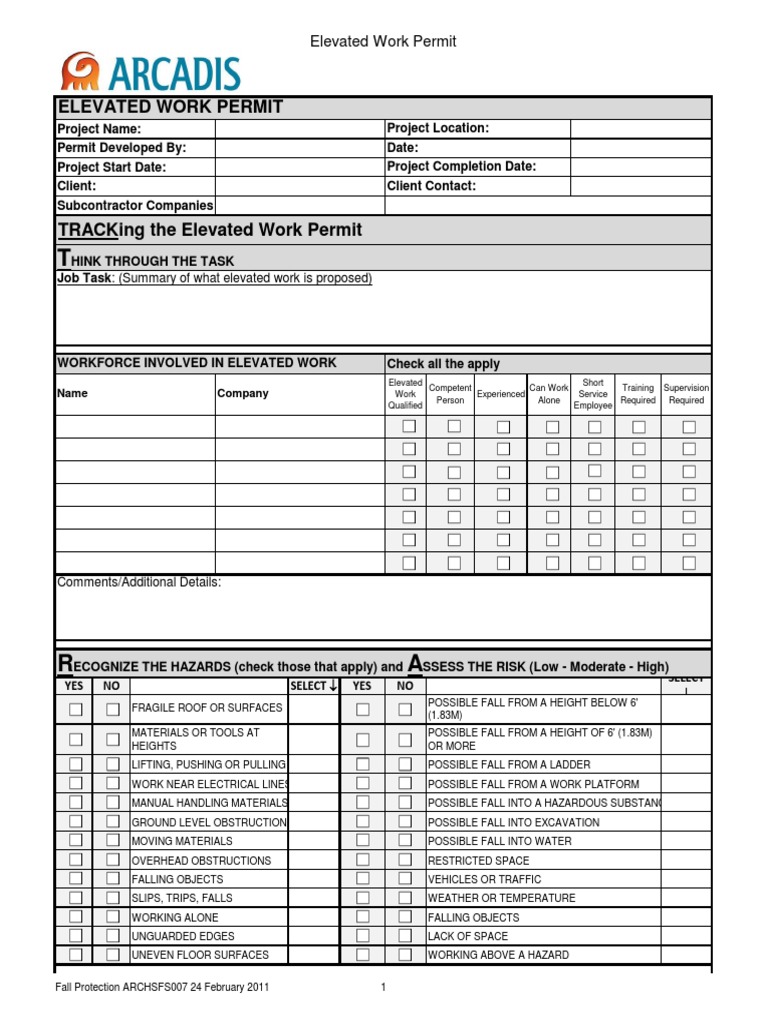 Elevated Work Permit | Industries | Transport