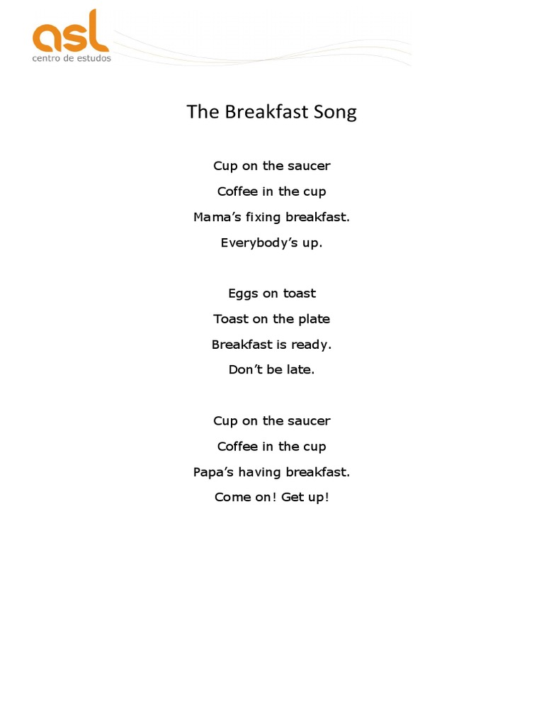 The Breakfast Song | PDF
