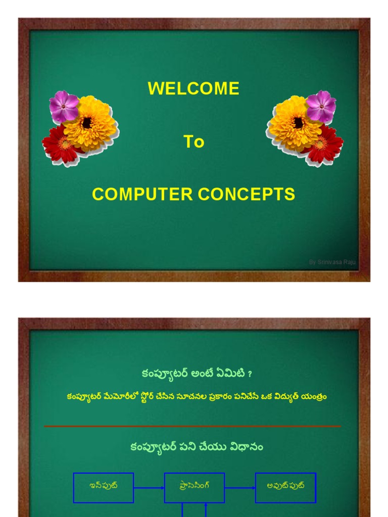 Computer Basic in Telugu Ppt