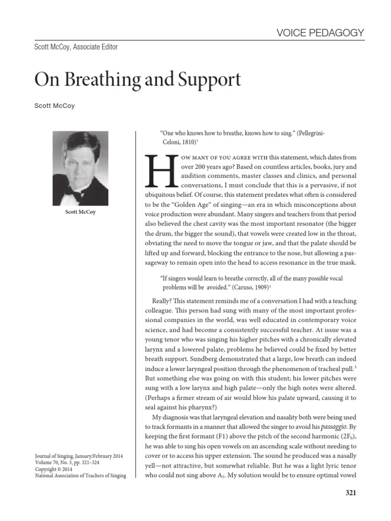 Breathing and Support | PDF | Singing | Larynx